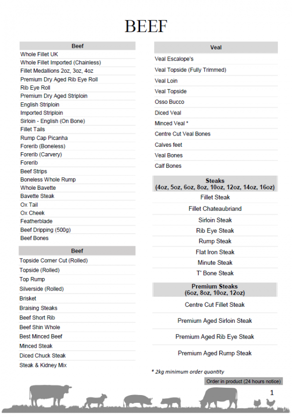 beef product page - County Foods